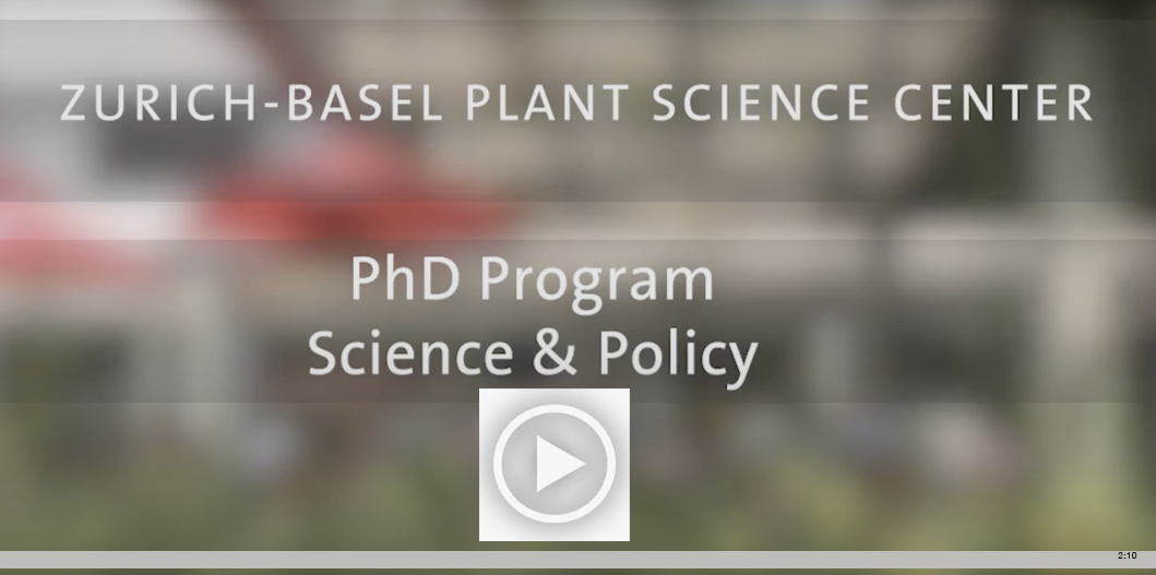 Science and Policy PhD Program | Zurich-Basel Plant Science Center